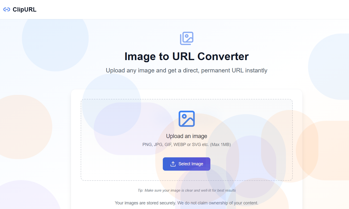 Convert Images to URL & QR Codes | Free & Secure | ClipURL
